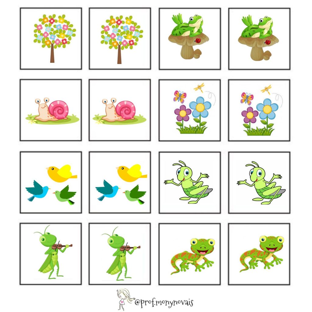 Primavera – Jogo da memória GRÁTIS – Mony's Studio