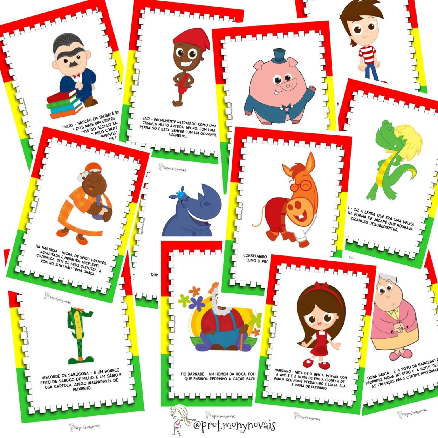 Personagens- Sítio do pica-pau amarelo – Mony's Studio