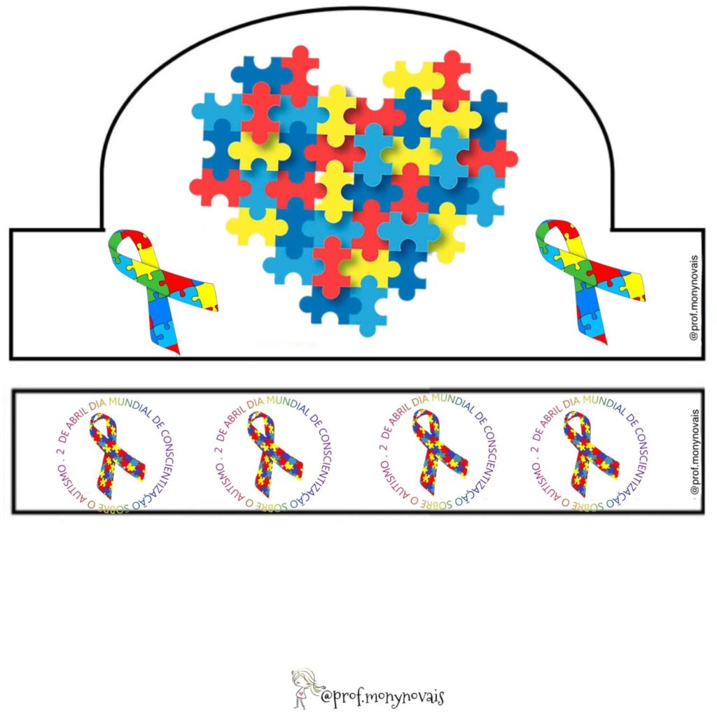 Conscientização sobre o Autismo- Coroa GRÁTIS – Mony's Studio