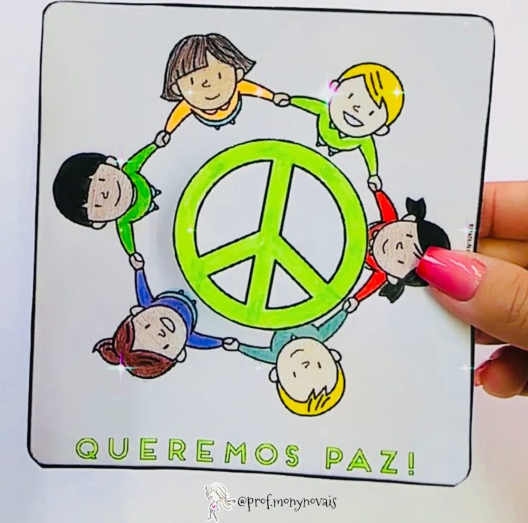 Queremos Paz – Cartão 3D – Mony's Studio