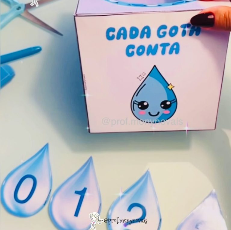 Cada gota conta – Atividade na caixa – Mony's Studio